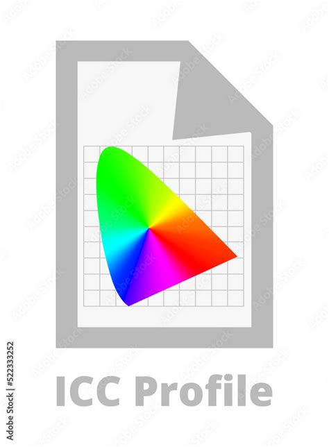 Icc Color Profile Vector Icon Isolated On White Symbol Of Profile That Characterizes Color