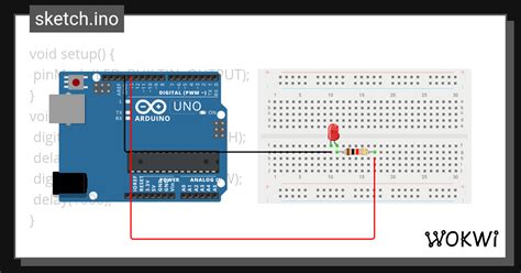 Rangkaian Blink Wokwi Esp32 Stm32 Arduino Simulator