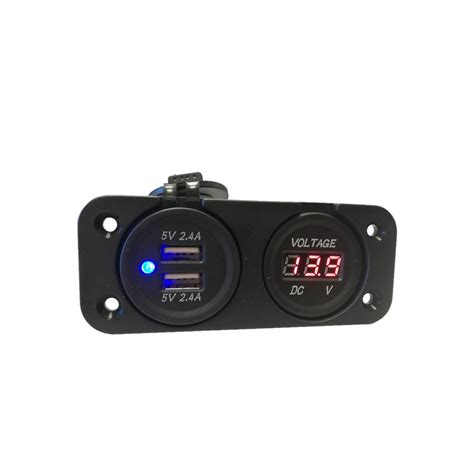 Digital Voltmeter With Double Usb Socket Osculati