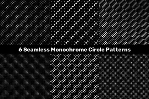 Seamless Monochrome Circle Patterns Graphic By Davidzydd Creative Fabrica