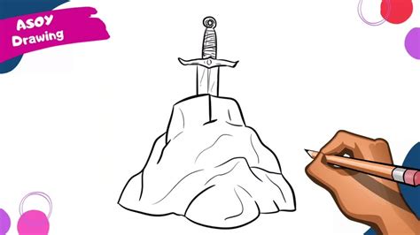 Sword In The Stone Drawing Easy
