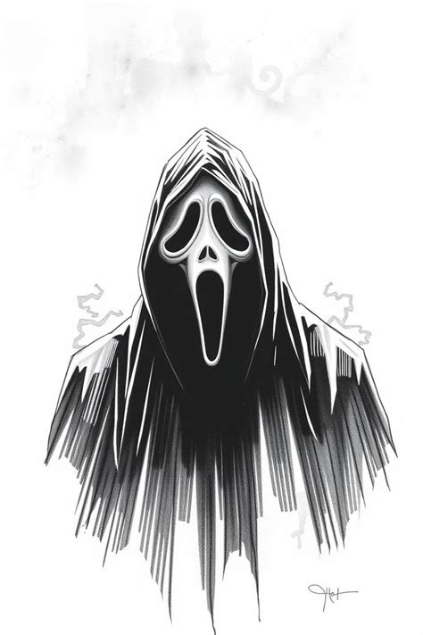 Ghostface Black And White Drawing 12 Other Ghostface Drawing Ideas