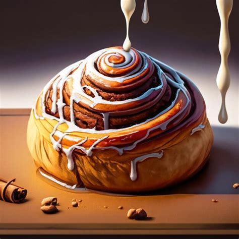 Premium Ai Image Cinnamon Roll Isolated Object