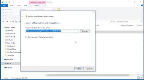 Extracting Zipped Files In Windows 10 Youtube