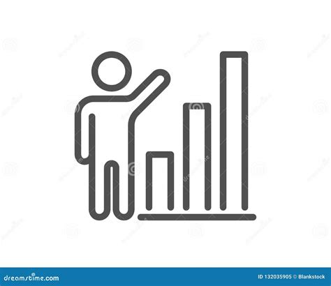 Graph Line Icon Column Chart Sign Vector Stock Vector Illustration