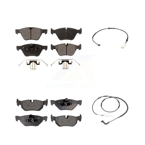 Tec Front Rear Ceramic Disc Brake Pads And Wear Sensors Kit For Car Bmw