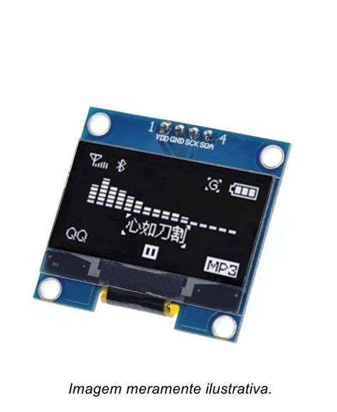 Display Lcd Oled I2c 096 Branco Smartprojects Brasil Componentes