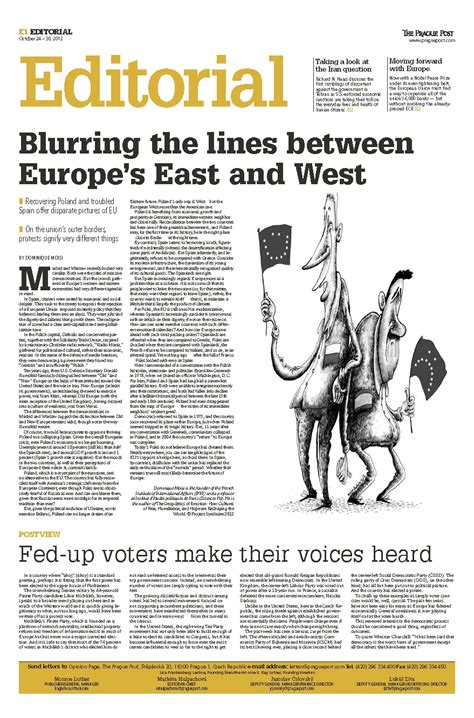 Editorial Pages From The Prague Post 0812 0713 Behance