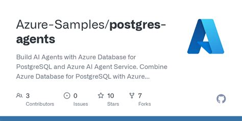 Github Azure Samplespostgres Agents Build Ai Agents With Azure Database For Postgresql And