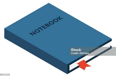 닫힌 노트북 아이소메트릭 아이콘입니다 책갈피가 있는 파란색 메모장 교육에 대한 스톡 벡터 아트 및 기타 이미지 교육 등측투영법 만짐 Istock