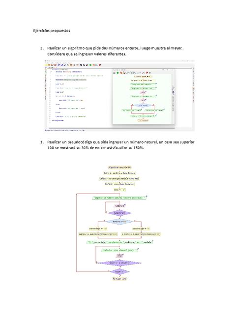 Ejercicios Propuestos De Principios De Algoritmos 2 Ejercicios Propuestos Realizar Un