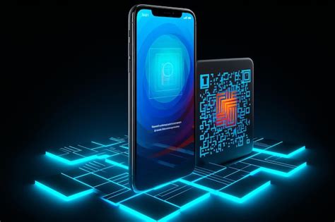 Premium Photo Smartphone Displaying A Unique Qr Code For Secure Credit Card Payment Transaction