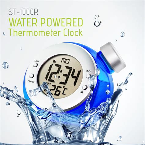 2021 New Digital Water Powered Multifunction Thermometer Table Clocks