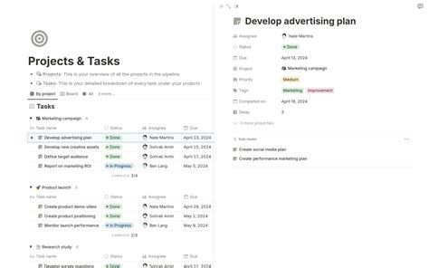 Projects And Tasks Template By Notion Notion Marketplace