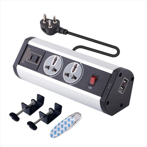 Mx Power Console 6 Amp 2 Universal Rotatable Sockets With 95w Pd Charging Port Extension Board