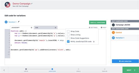 Minify Your Custom JavaScript CSS Code VWO Product Updates