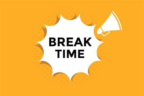 Break Time Button Web Banner Templates Vector Illustration 24150615