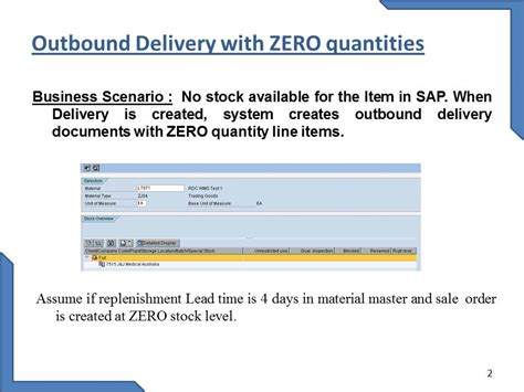 Outbound Delivery Creation Without Zero Quantity Sap Community