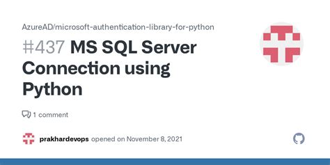Ms Sql Server Connection Using Python · Issue 437 · Azureadmicrosoft