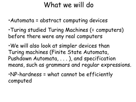 ppt cs729 automata and complexity theory powerpoint presentation