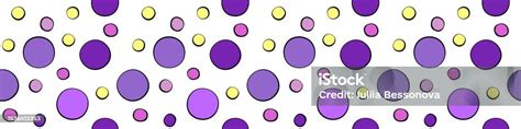 여러 가지 빛깔의 핑크 퍼플 옐로우 물방울 무늬 이음새가 없는 패턴 밝은 아이들은 점 반점 거품 다양한 크기의 원으로 배경