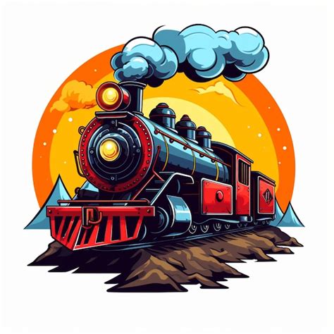Premium Photo Cartoon Logo Train