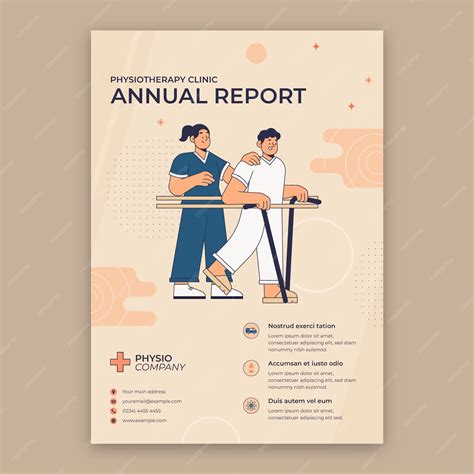 Free Vector Hand Drawn Physiotherapist Annual Report Template