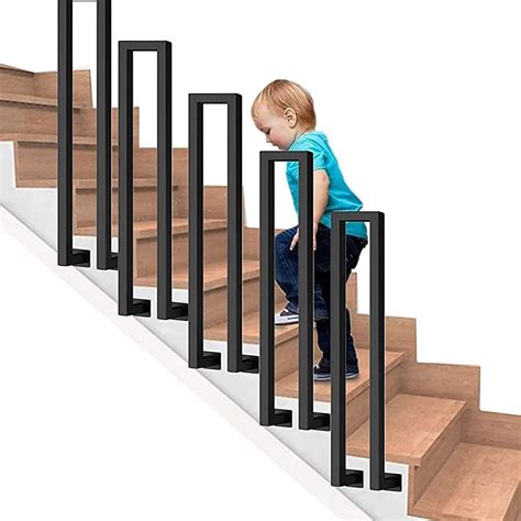 Side Mount U Shaped Stair Railing Handrail Square Tube Hand Rails For