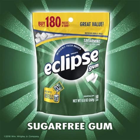 Eclipse Spearmint Sugarfree Chewing Gum 180 Piece Bag Ebay Australia