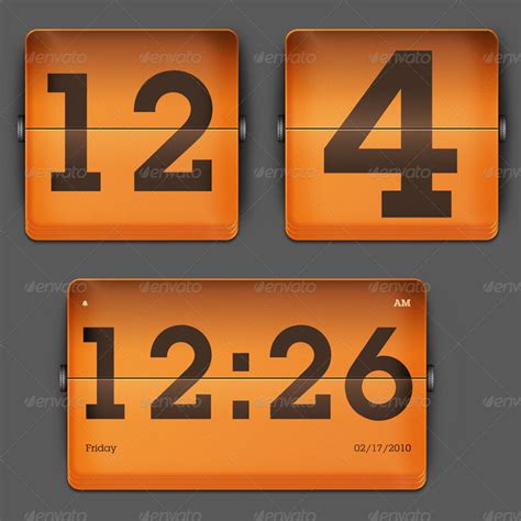 Flip Clock Countdown Timer Transitions Web Elements GraphicRiver