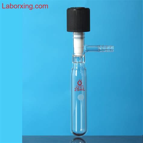 Schlenk Tube With High Vacuum Valve And Hose Connector Capacity 5 To Laborxing