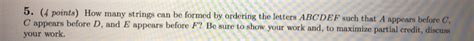Solved How Many Strings Can Be Formed By Ordering The