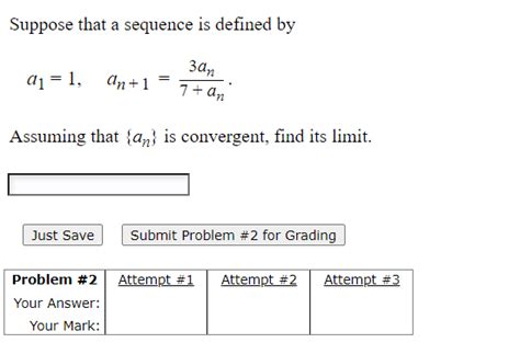 Solved Suppose That A Sequence Is Defined By Chegg Com