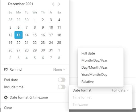 configuring date property r notion