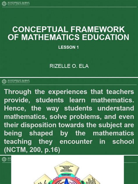 Lesson 1 Conceptual Framework Of Math Education Pdf Constructivism Philosophy Of