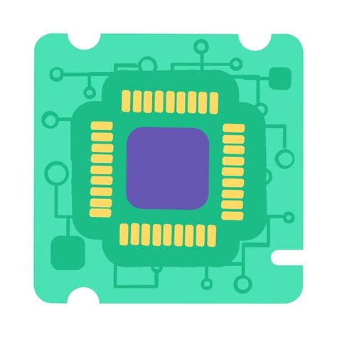Premium Vector Separation Of Microprocessor Electronic Board