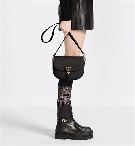 Medium Dior Bobby Bag Black Grained Calfskin Dior