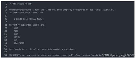 解决commandnotfounderror Your Shell Has Not Been Properly Configured To Use ‘conda Activate Csdn博客