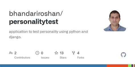 Github Bhandariroshan Personalitytest Application To Test Personality Using Python And Django