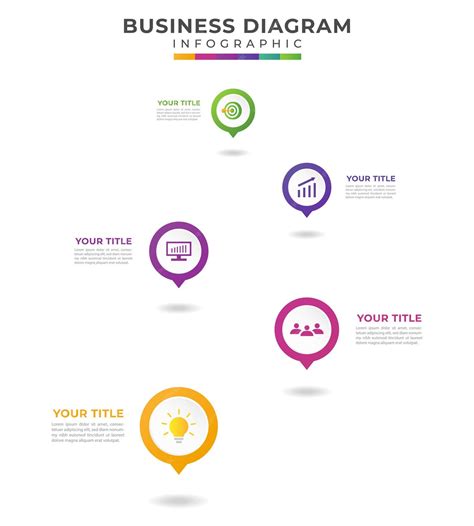Premium Vector 5 Steps Modern Timeline Diagram Vertical