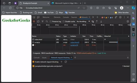 Network Request Blocking In Microsoft Edge Browser Geeksforgeeks