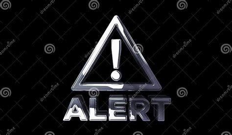 Alert Warning Symbol Digital 3d Illustration Stock Illustration
