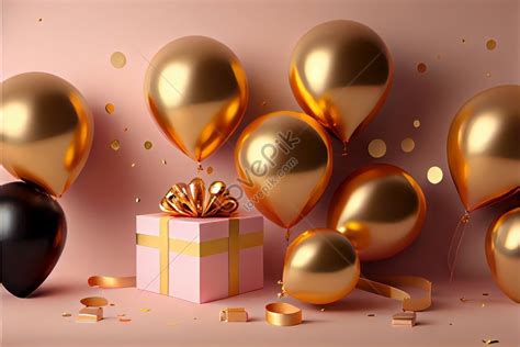 풍선 그림이 있는 선물 상자 사진 무료 다운로드 Lovepik