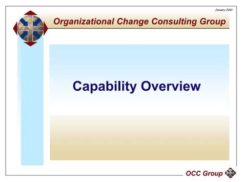 Occ Group Capability Presentation Linkedin 2010 Ppt