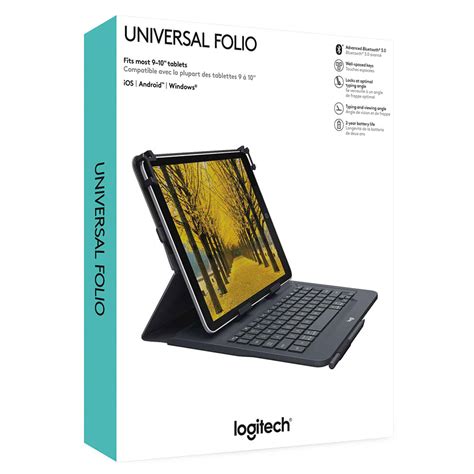 Capa Com Teclado Logitech Universal Folio Com Conexão Bluetooth 30