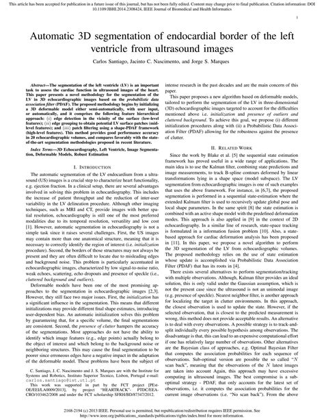 Solution Automatic 3 D Segmentation Of Endocardial Border Of The Left Ventricle From Ultrasound