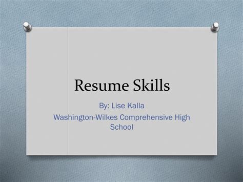 PPT Resume Skills PowerPoint Presentation Free Download ID 1639266
