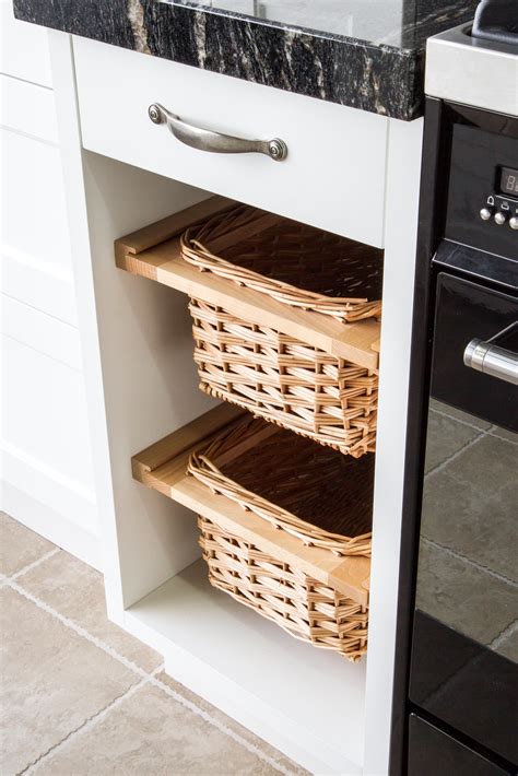 Traditional Kitchen With Wicker Storage Baskets Vegetable Storage
