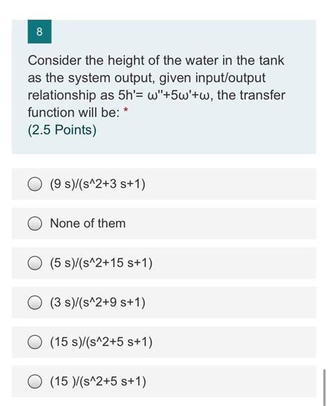 Solved For The System Shown In The Figure Answer The Chegg