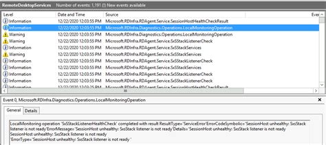 Wvd Sessionhost Upgrade Failed Eventviewer Sxsstack Listener Is Not